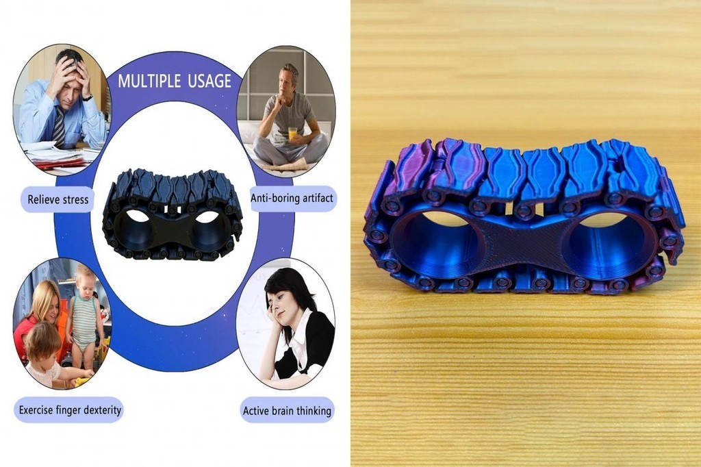 Tank Track Fidget Gyroscope Tank Track Fidget Toy Rotatable Tank Track ...