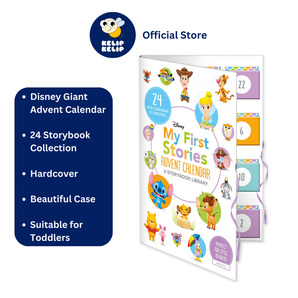 Disney My First Stories 24 Story Books Library Collection With Giant Advent Calendar Gift Set ...