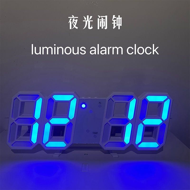 Ins Popular 3DLED Digital Clock, Simple, Fashionable, Smart, Luminous ...
