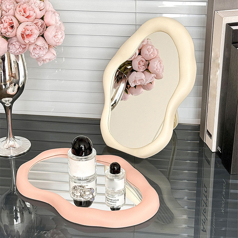 Ins Cloud-shaped Makeup Mirror Princess-style Candy-colored Folding ...