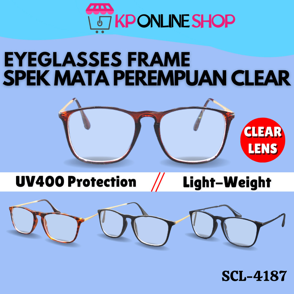 SPEK MATA PEREMPUAN CLEAR CHRIS NO POWER EYEGLASS CERMIN MATA CLEAR ...