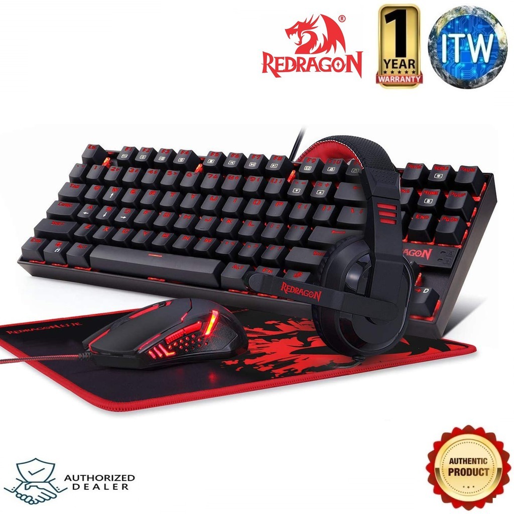 Redragon K552-BB-2 4in1 Set Gaming Essentials (Keyboard, Mouse, Headset ...