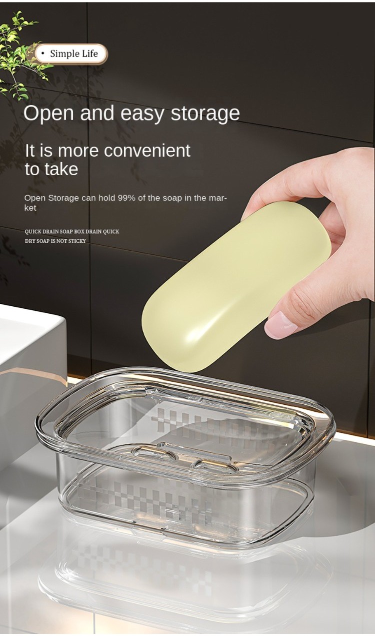 Detachable Double Layer Waterproof Body Open Soap Storage Box HOME ...