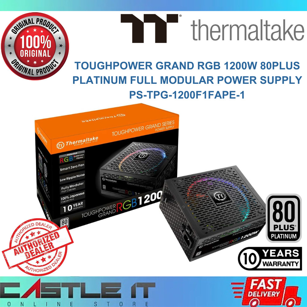 Thermaltake TOUGHPOWER GRAND RGB 1200W 80PLUS PLATINUM Full Modular Power Supply PS-TPG ...