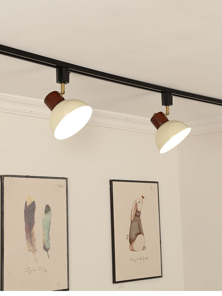 Modern style restaurant track spotlight high-end cream style kitchen ...