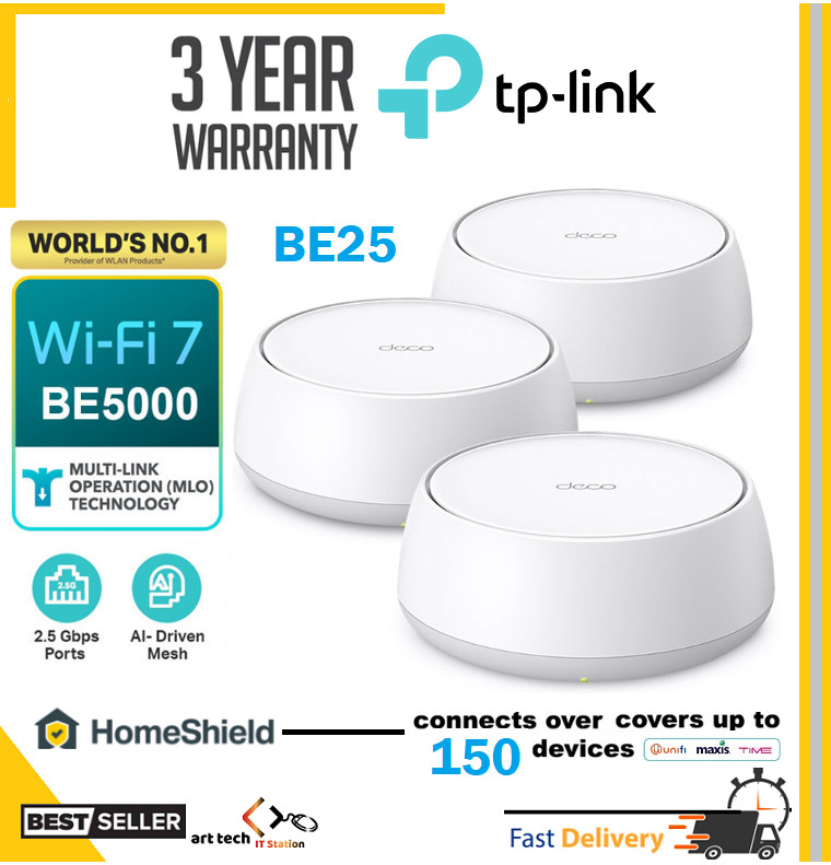 TP-LINK DECO BE25 BE5000 WHOLE HOME MESH WIFI 7 SYSTEM | Shopee Malaysia