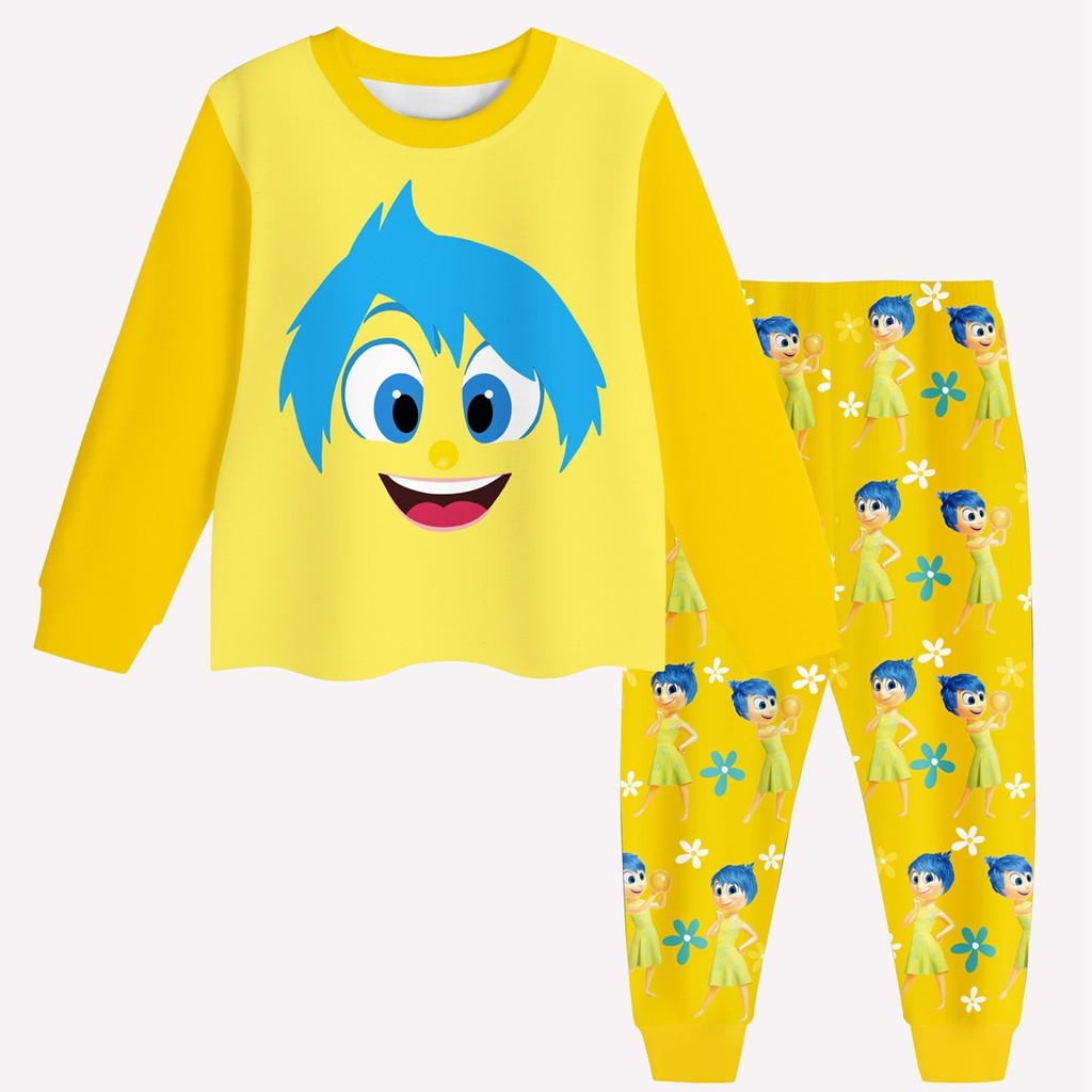 Inside Out 2 Children Long Sleeved Pajamas Cartoon Characters Cosplay ...