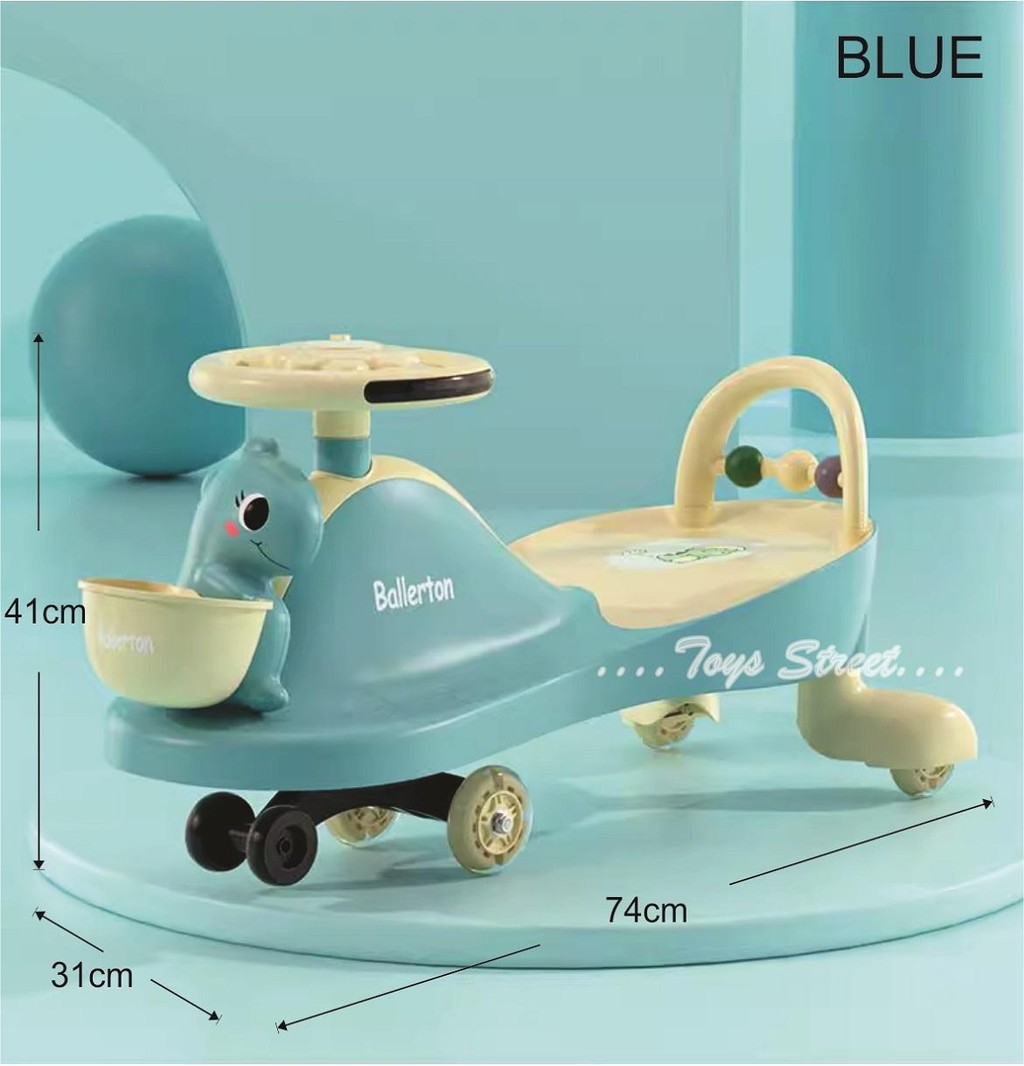 TOYS STREET KIDS RIDE ON SELF-POWERED PLASMA DINO SWING YOYO PUSH CAR ...