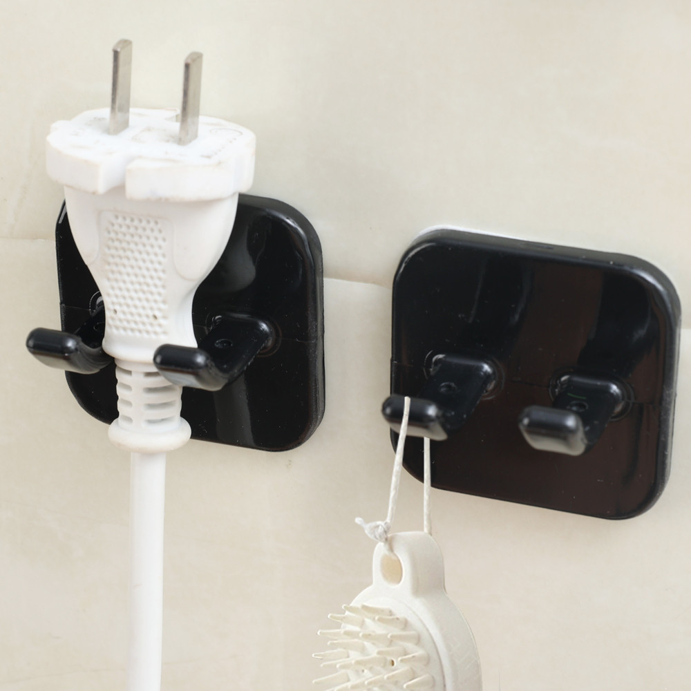 1/5Pcs Simple Style ABS Plastic Power Plug Holders - Back Glued Wall ...