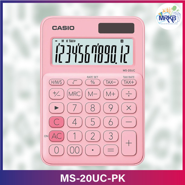 CASIO MS-20UC-PK ELECTRONIC CALCULATOR (PINK) | Shopee Malaysia
