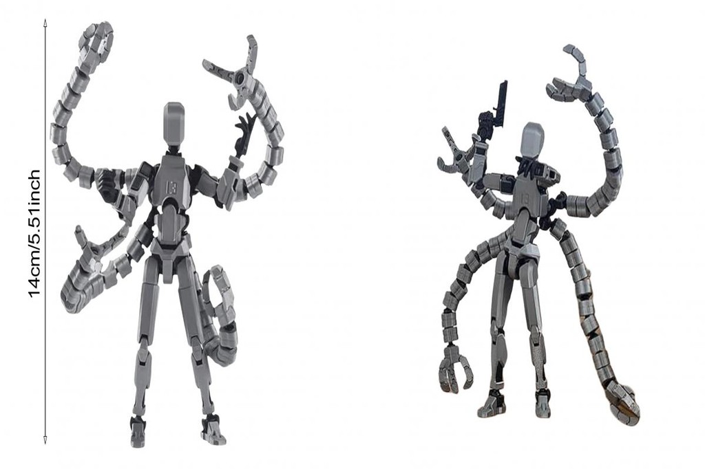 MYT- Robot Collectible Toy Articulated Dummy Figurine Flexible Robot ...