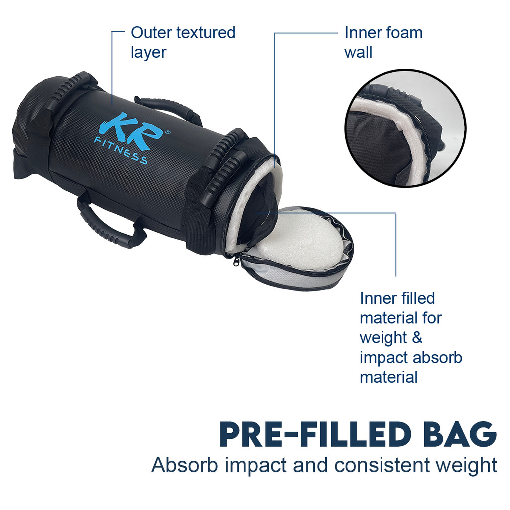Vigor Fitness 6 Grip Sand Strength Training Power Bag / 6 beg kuasa ...