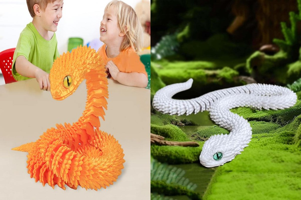 Moon Adorable Simulated Creatures Educational Fake Viper Toy Realistic ...