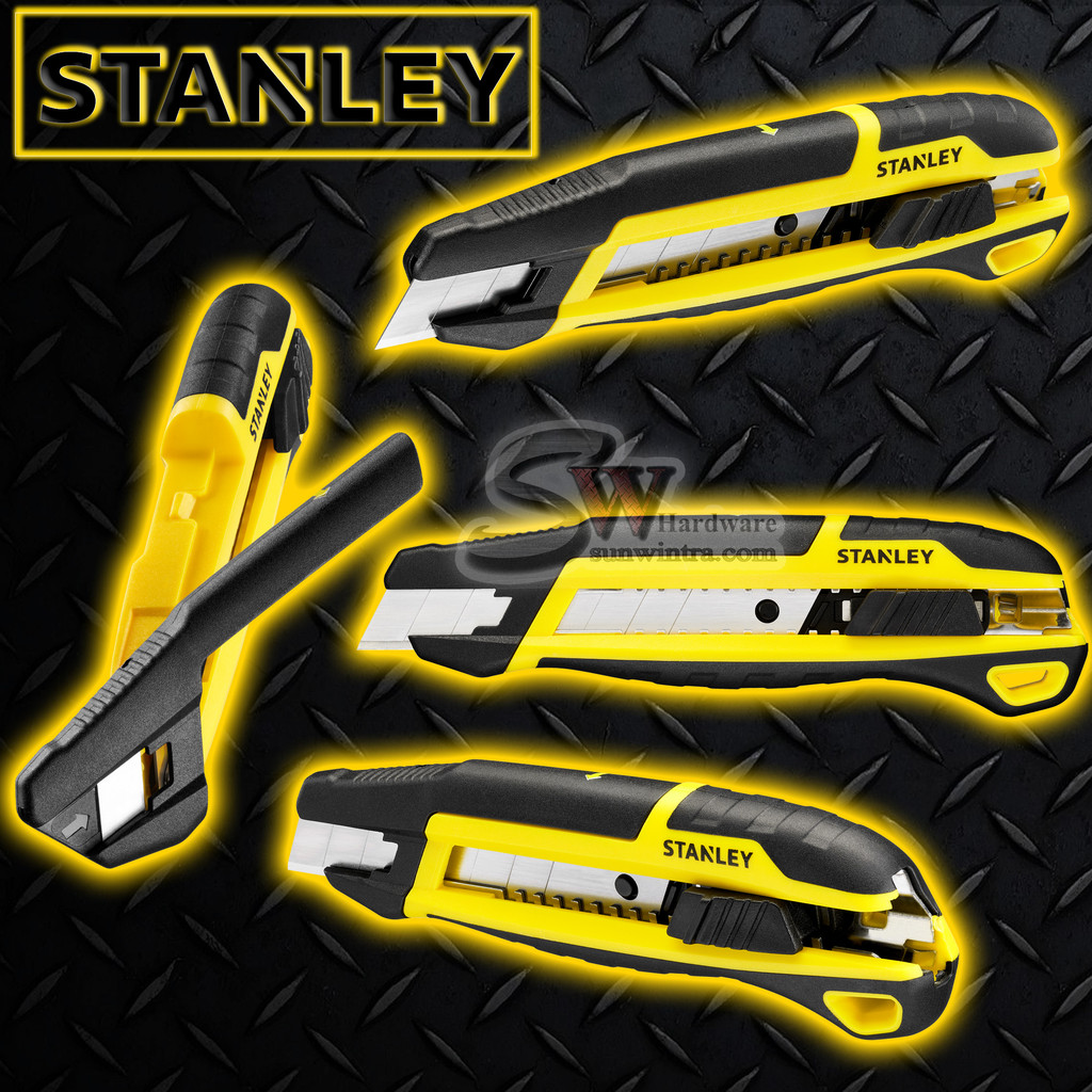 Stanley 18mm Cutter with Slide Lock and Integrated Blade Break System ...