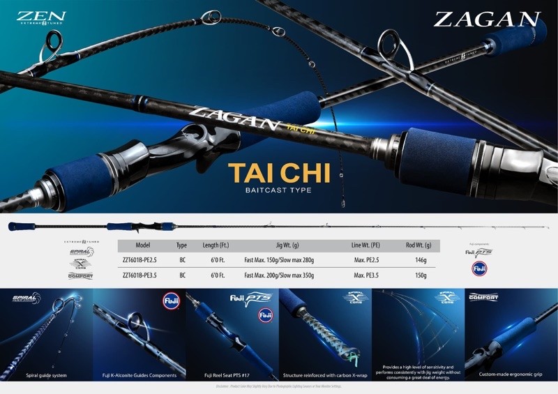 2025 ZEN ZAGAN TAI CHI BAITCASTING SPINNING JIGGING BOTTOM FISHING ROD ...