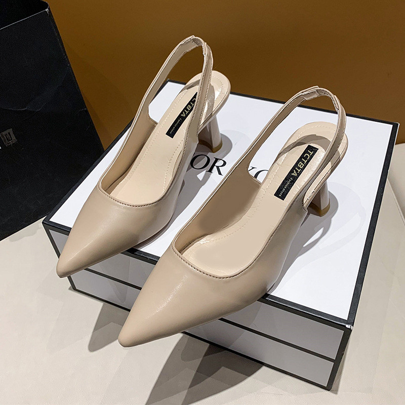 Size 35-40 Women's Fairy Style Thin Heel Sandal Fashion Pointed High ...