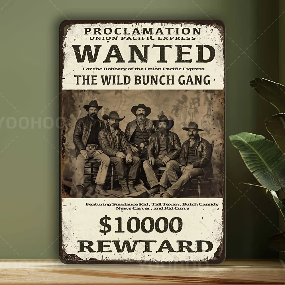 WESTERNWANTEDZ Wild West Wanted Poster Sign | Aluminum Cowboy Decor ...