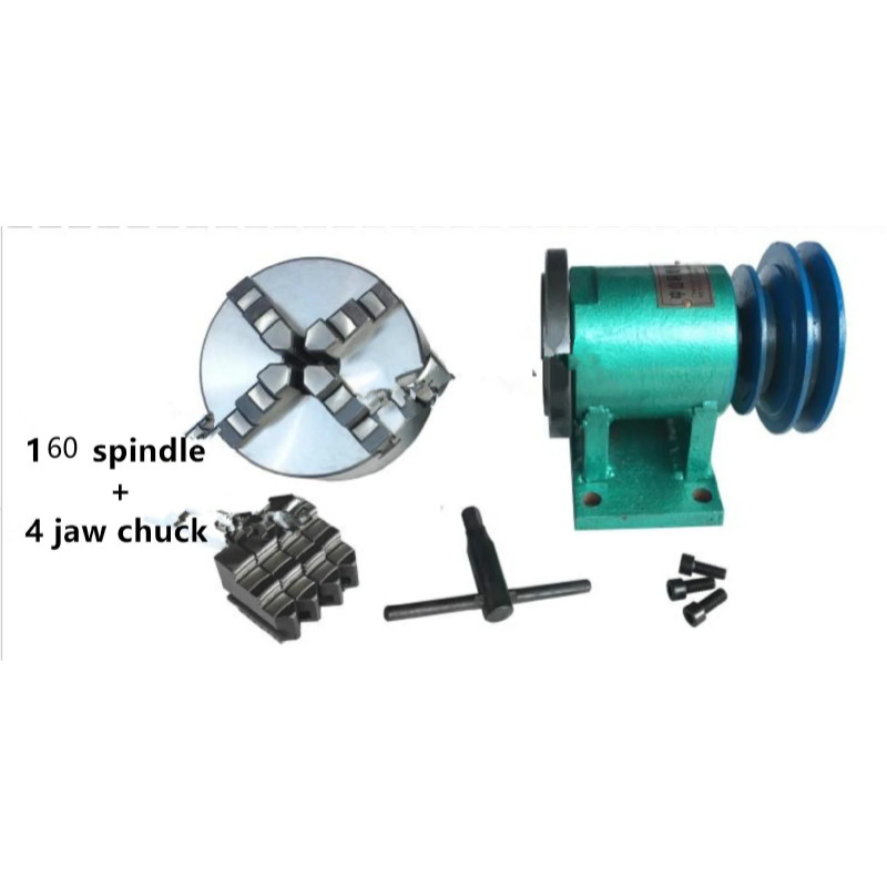 160 Lathe spindle assembly with flange connection plate transition ...