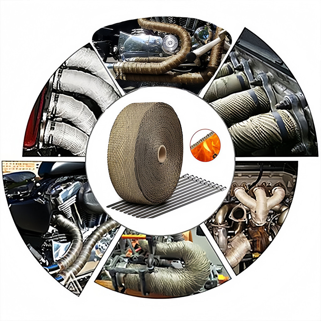 CAR MOTORCYCLE EXHAUST TAPE Resistant Downpipe Thermal Wrap Super ...