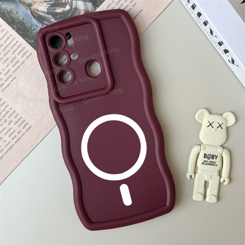 For Tecno Pova Neo LE6 Magnetic Case Candy Color Soft TPU Macaron Wave ...