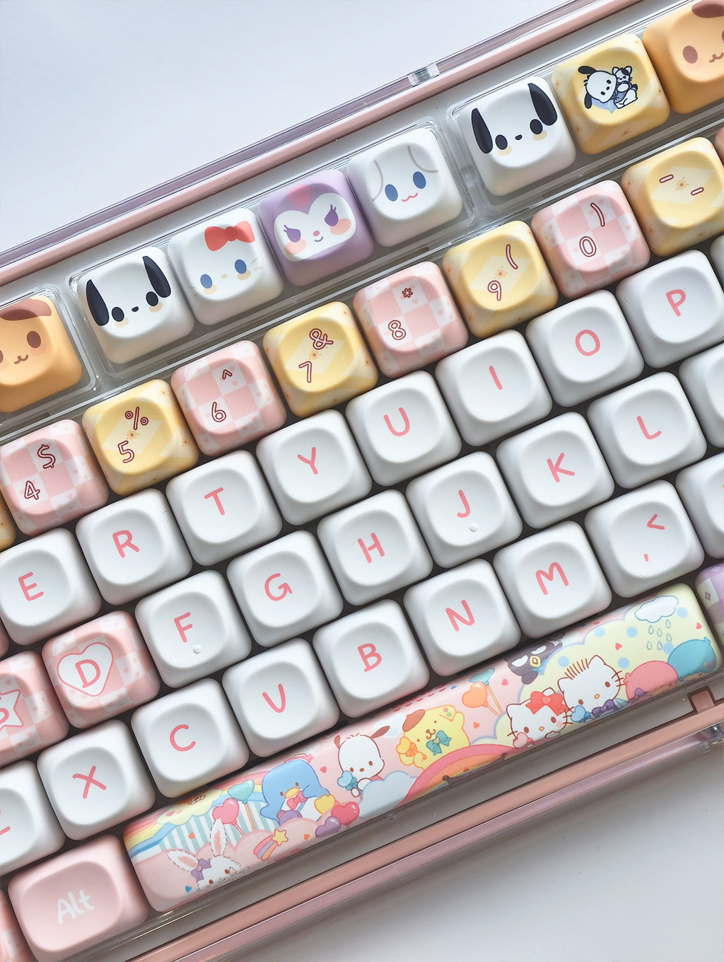Sanrio Family Keycaps MOA Profile 130 Keys PBT Dye Sublimation Aula F75 ...