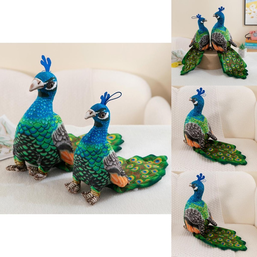 Plush Cuddly Peacock Toy Realistic Stuffed Animal Perfect Gift For ...