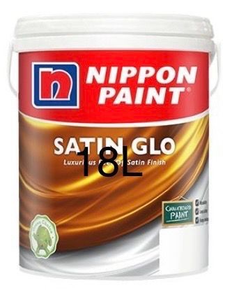 18L - Nippon Paint Satin Glo Interior Wall - 1001 Brilliant White ...