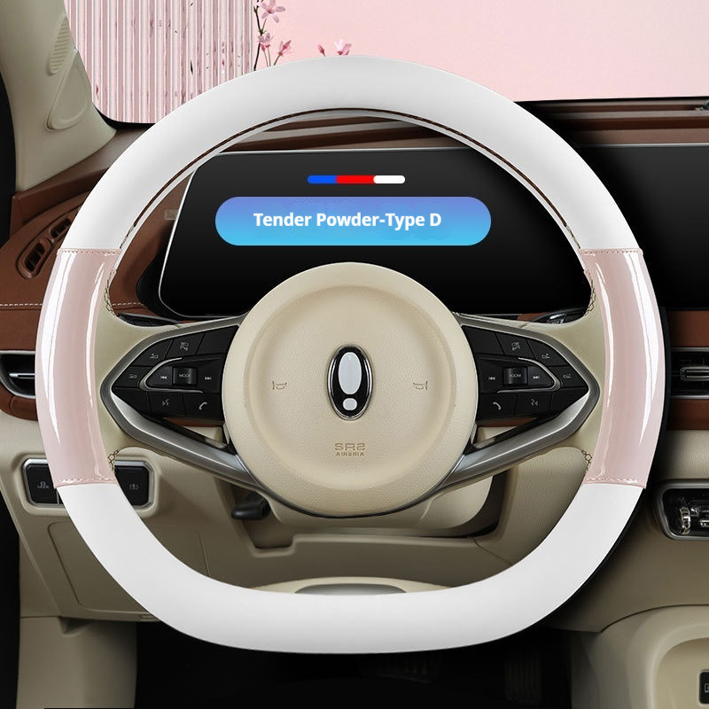 Simple Luxury PU Leather Waterproof Tear Resistant Car Steering Wheel ...