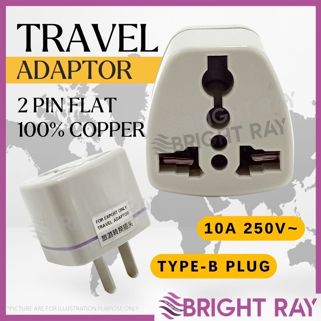 2 Pin Universal Travel Adapter Plug For Thailand China Use Multi ...