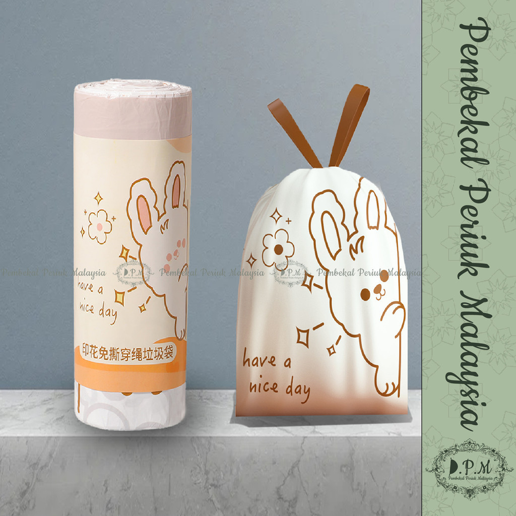 Rabbit Drawstring Garbage Bag / Beg Sampah Corak Arnab (READY STOCK ...