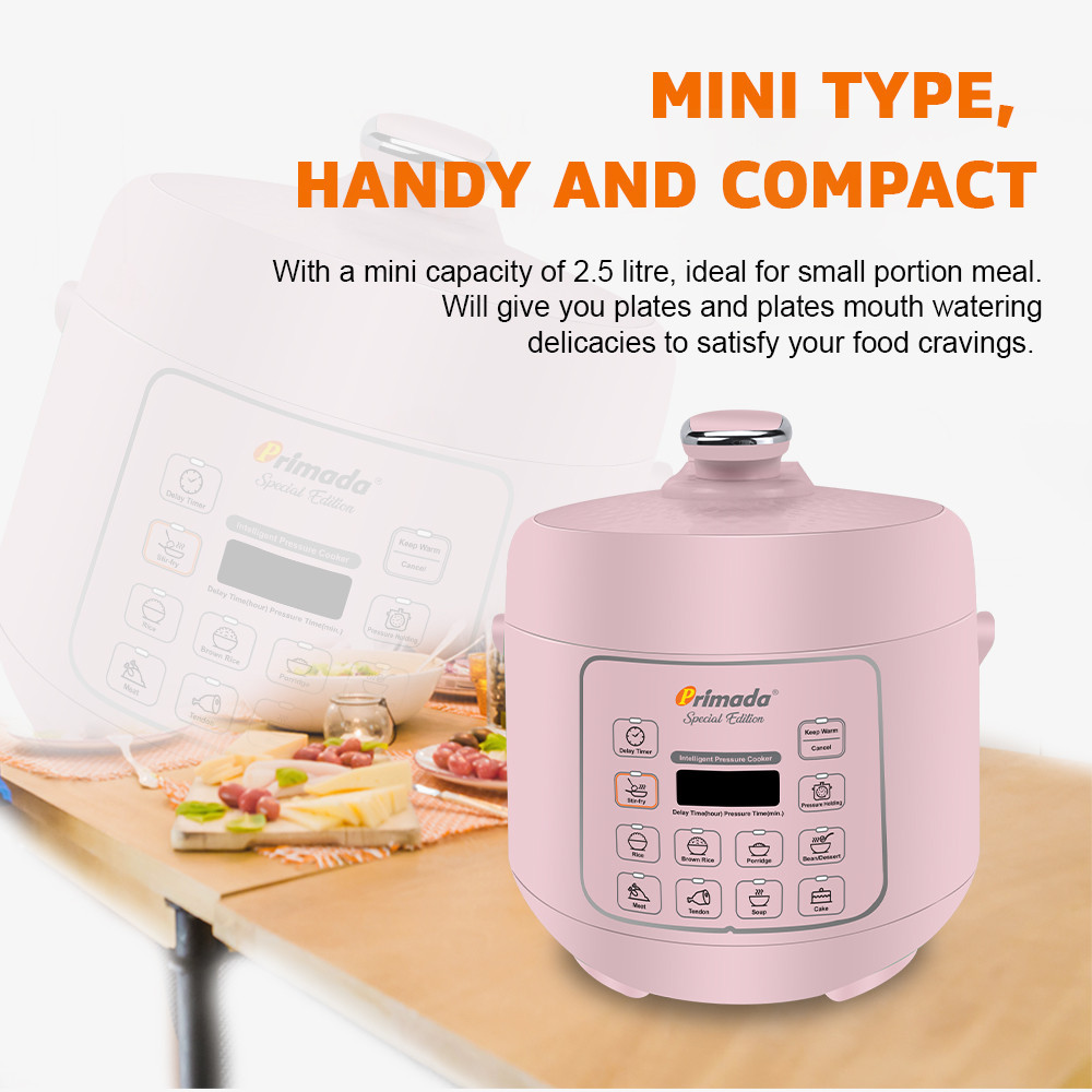 Primada Special Edition Intelligent Pressure Cooker MPC2550 Light Pink ...