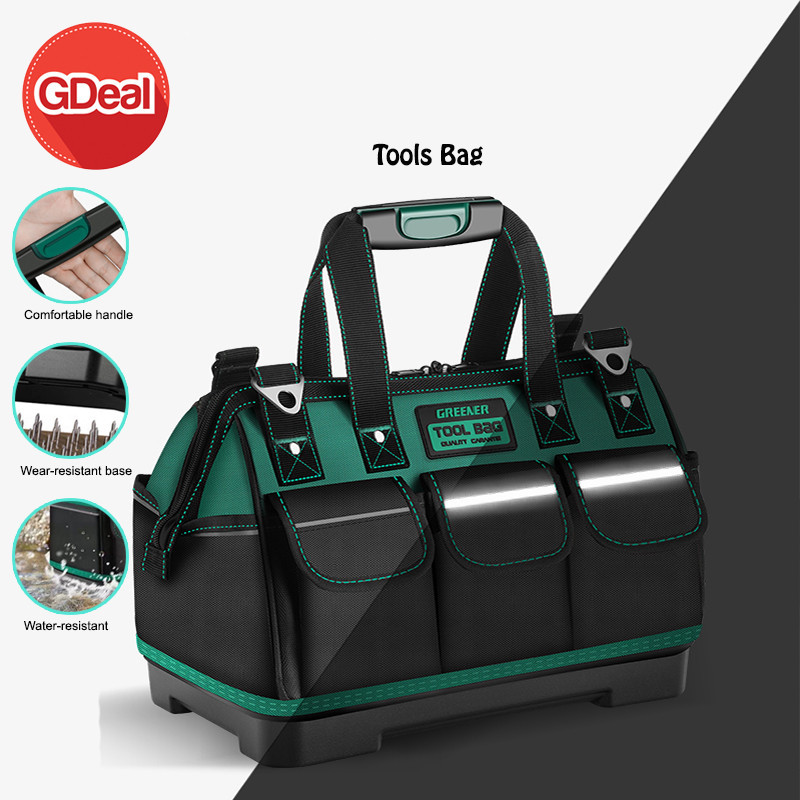 GDeal 16/18/20 Inch Electrician Tool Bag With Reflective Strip Oxford ...