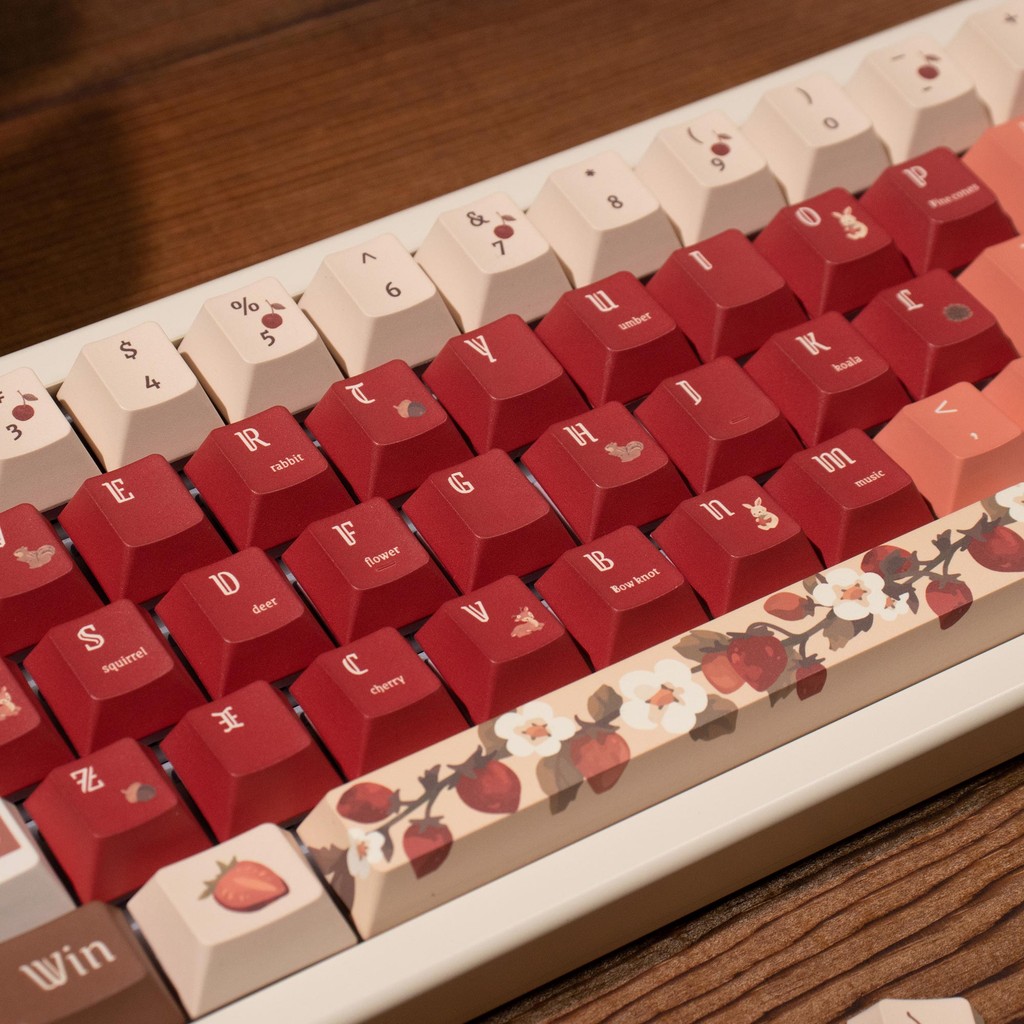 Original Tiny Animals Keycaps 152 Keys PBT DYE-SUB Cherry Profile ...