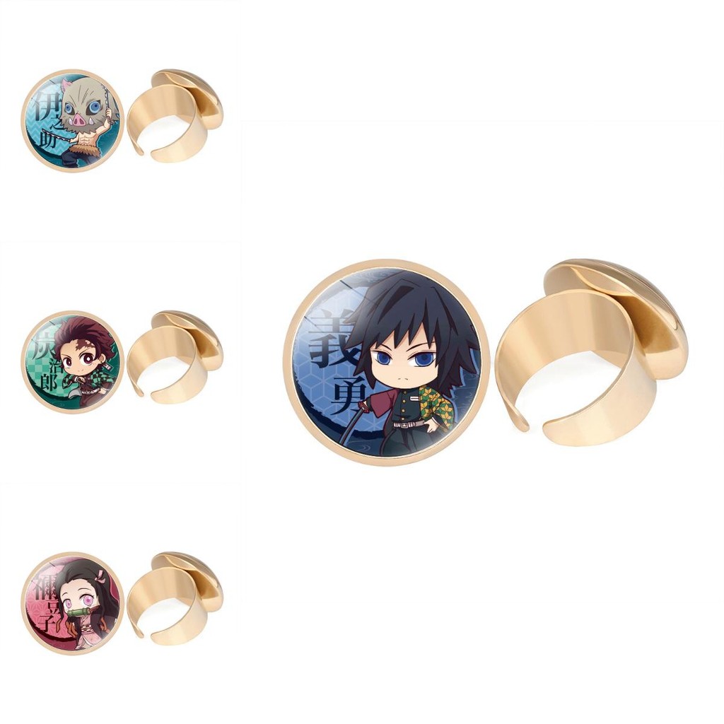 Demon Adjustable Stunning Slayer Tanjiro Nezuko Ring Anime Metal ...