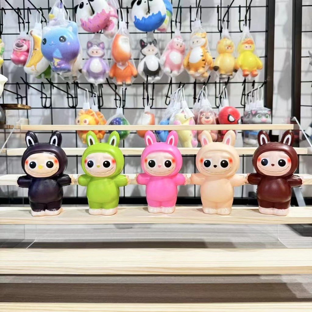 Cartoon Labubu Squishy Toys for Girls Labubu Doll Decompression Toy ...
