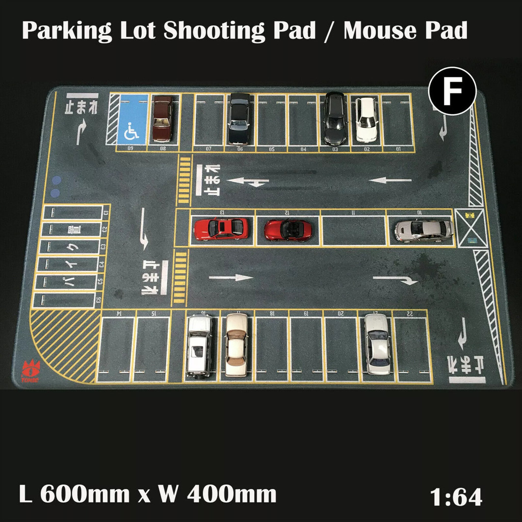 1:64 Scale Model Car Scene Mat Large Parking Lot Mat for Diecast Vehicle Scene Display Toy Mouse ...
