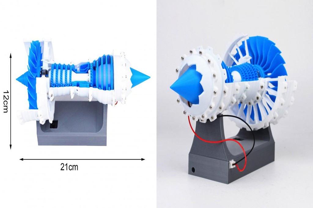 instylelady Realistic Aviation Engine Replica Turbofan Engine Model ...