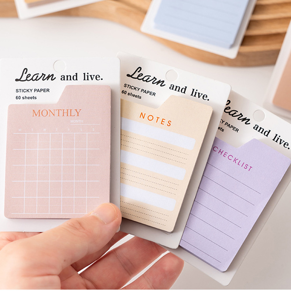 60 Sheets Multifunctional Sticky Notes Notepad Memo To Do List Planner ...