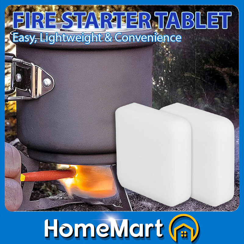PCS Hexamine Fuel Tablet Campfire Light Weight Charcoal Fire BBQ Solid ...