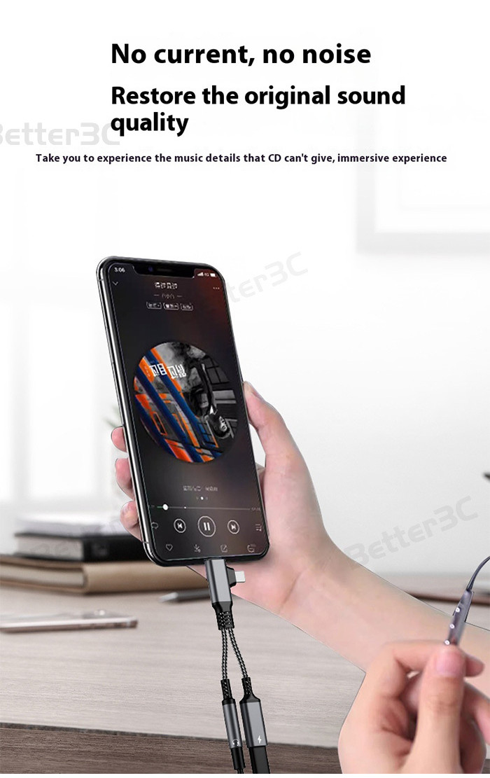 4 in 1 OTG Adapter cable Simultaneously charging and listening to music ...