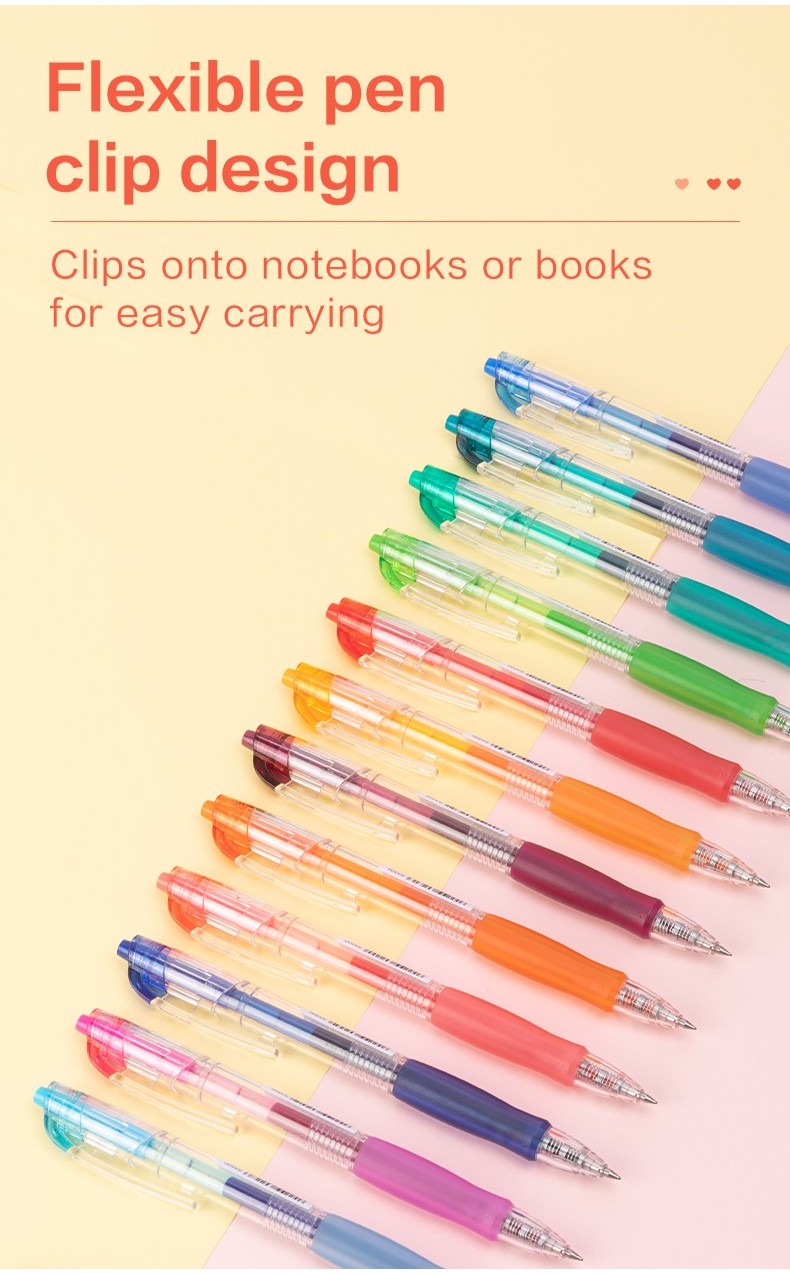 Deli Gradient Gel Pen Multiple Colour Pen 0.5mm Smooth Writing ...