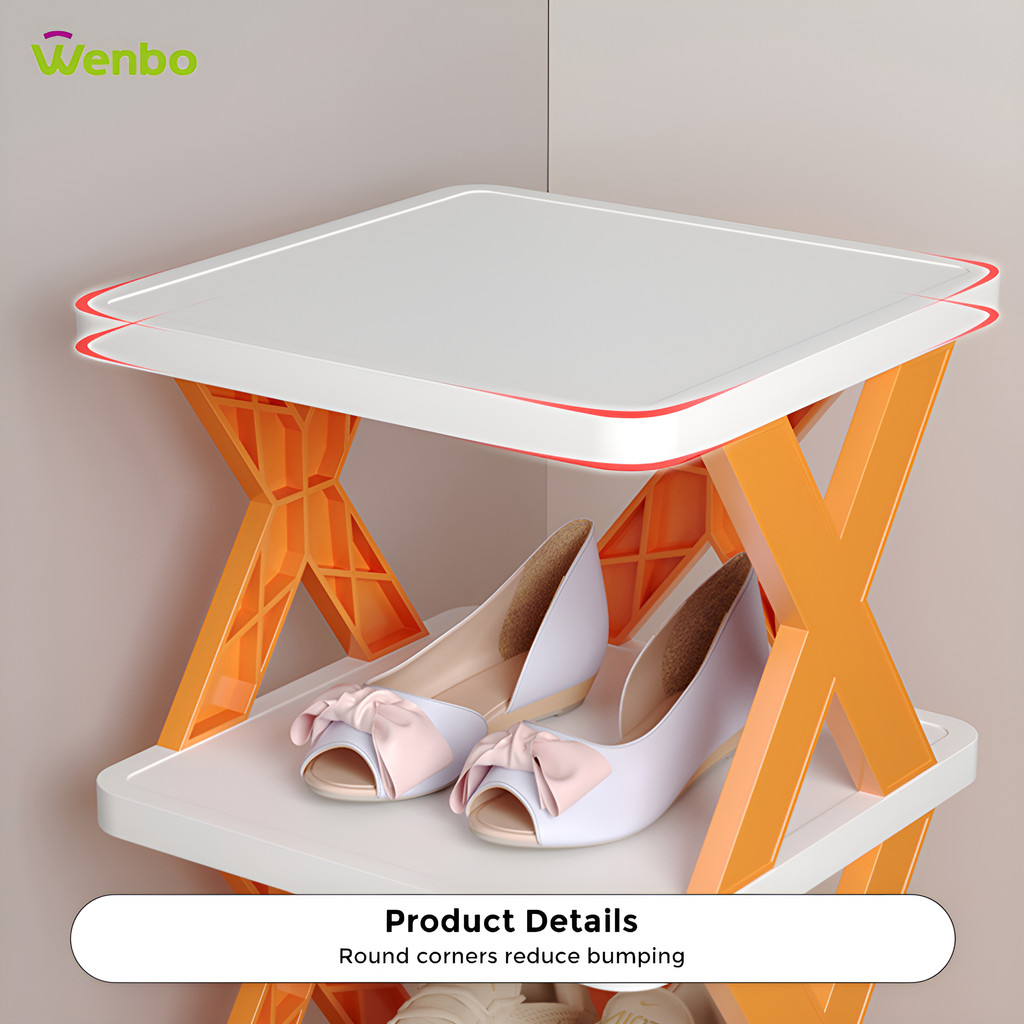Wenbo Multi Layer X Type Folding Shoe Rack Doorway Bathroom Small ...