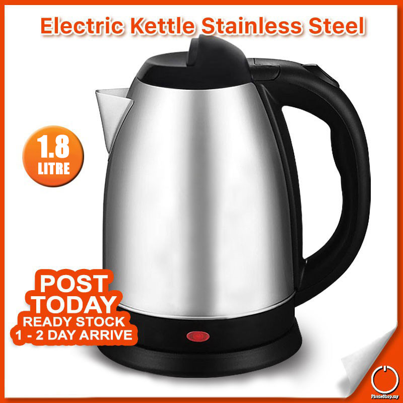 𝐒𝐇𝐔𝐓-𝐎𝐅𝐅 Electric Kettle Stainless Steel Auto Cut Off Water Heater ...