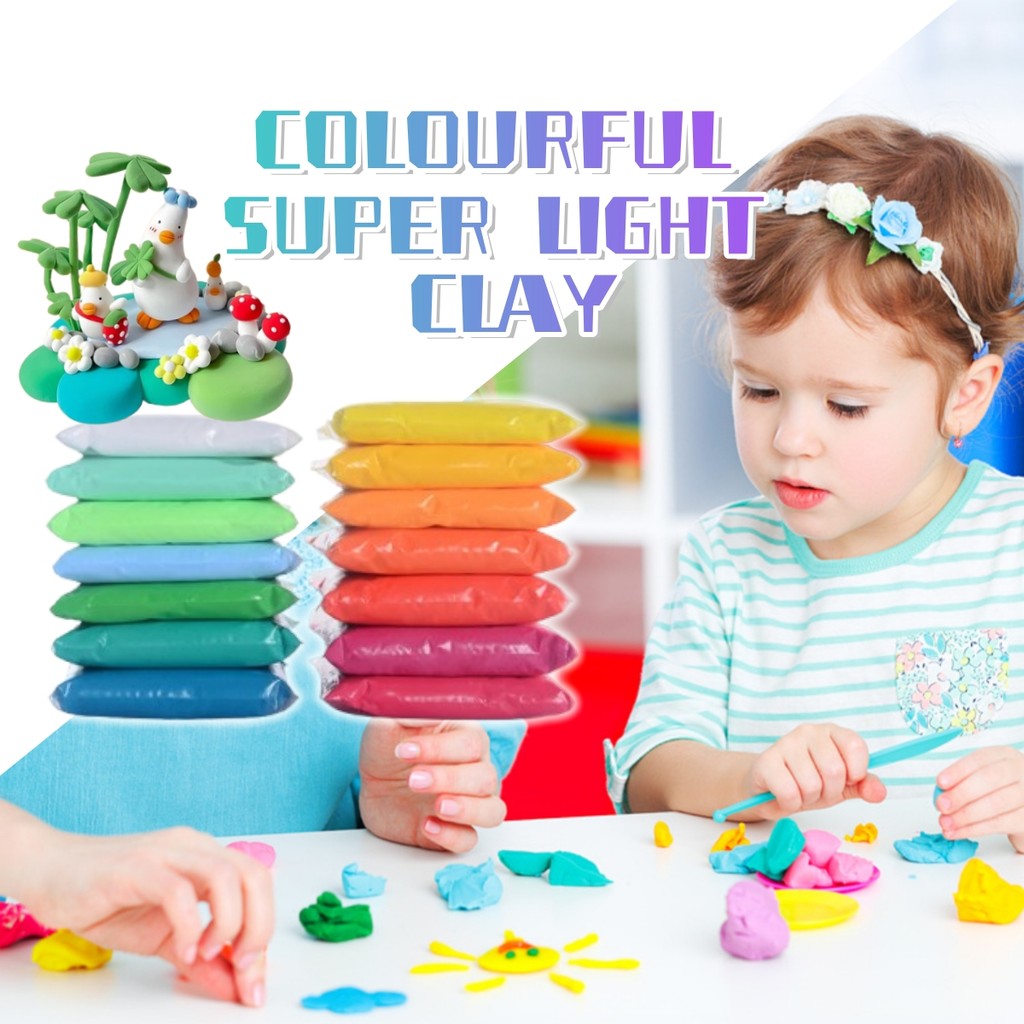 Kid Super Light Clay DIY Plasticine Pure Children Non-Toxic Soft ...