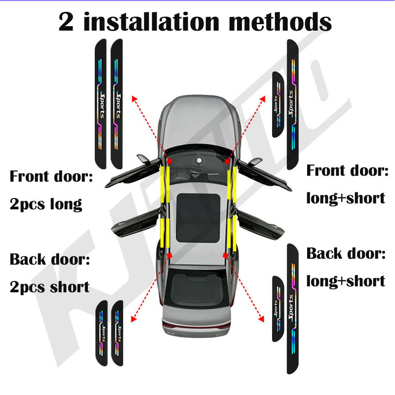New Nissan Navara Laser Car Threshold Protection Sticker Colorful ...