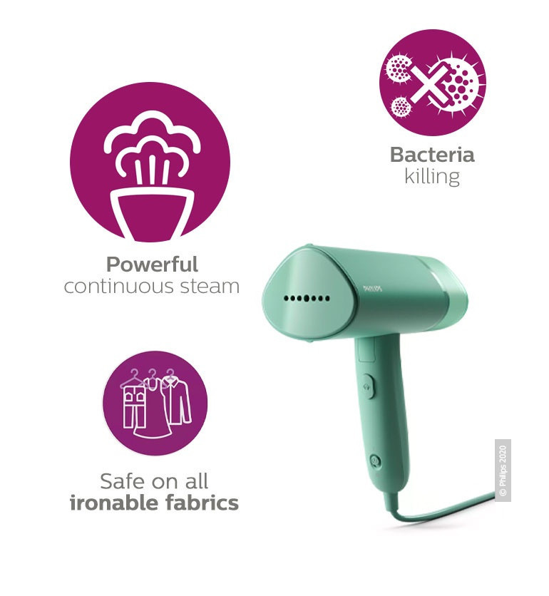 Philips STH3000/STH3010 Foldable Handheld Garment Steamer 3000 Series ...