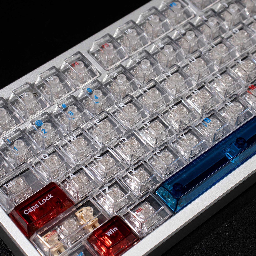 Transparent Galaxy Keycaps Iced Cherry profile RGB PC keycaps set for ...