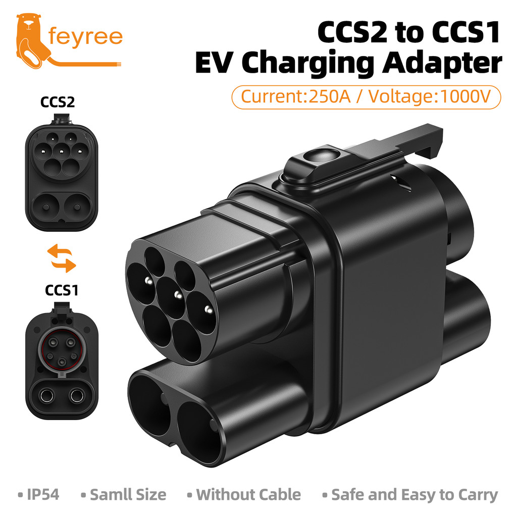 feyree CCS2 to CCS1 Adapter DC Fast EV Charging Adapter From CCS2 to ...