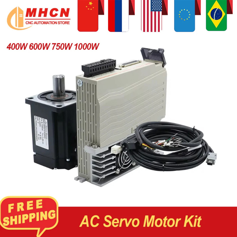 EU RU 400W 600W 750W 1000W AC Servo Motor 220V Constant Torque with ...