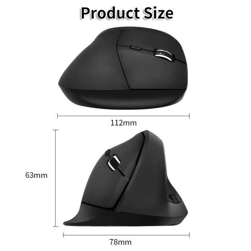 Wireless 2.4G Vertical Mouse Ergonomics Design DPI Button With Side ...